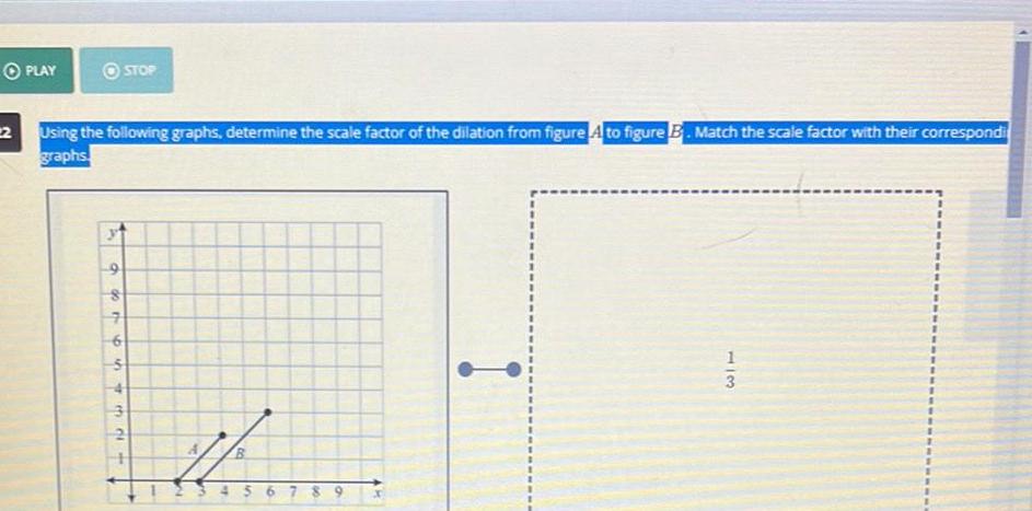 [ANSWERED] 2 PLAY Using the following graphs determine the scale factor ...