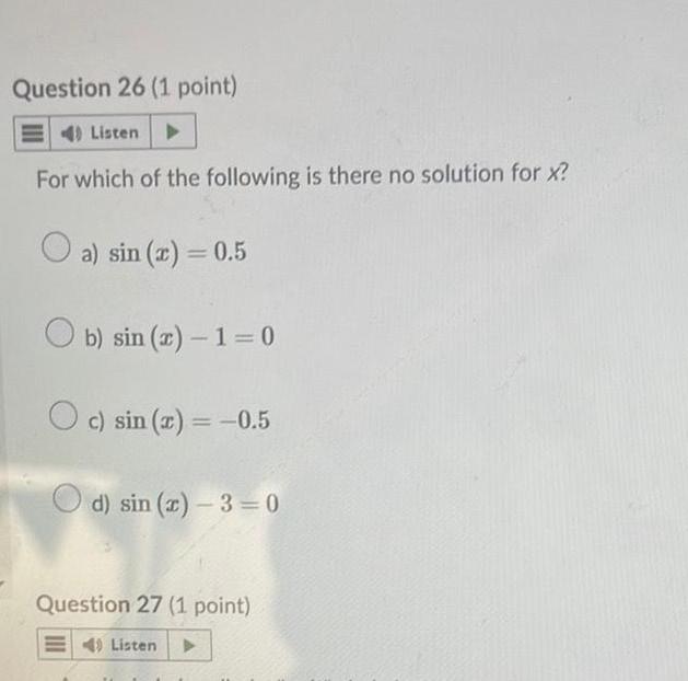 [ANSWERED] Question 26 1 point 4 Listen For which of the following is - Kunduz
