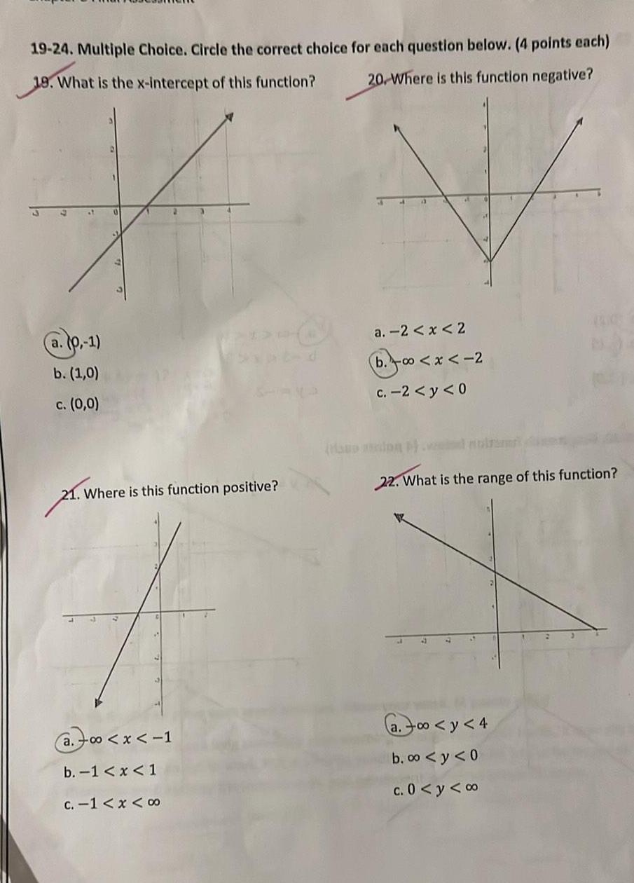 Answered 19 24 Multiple Choice Circle The Correct Choice For Each Kunduz