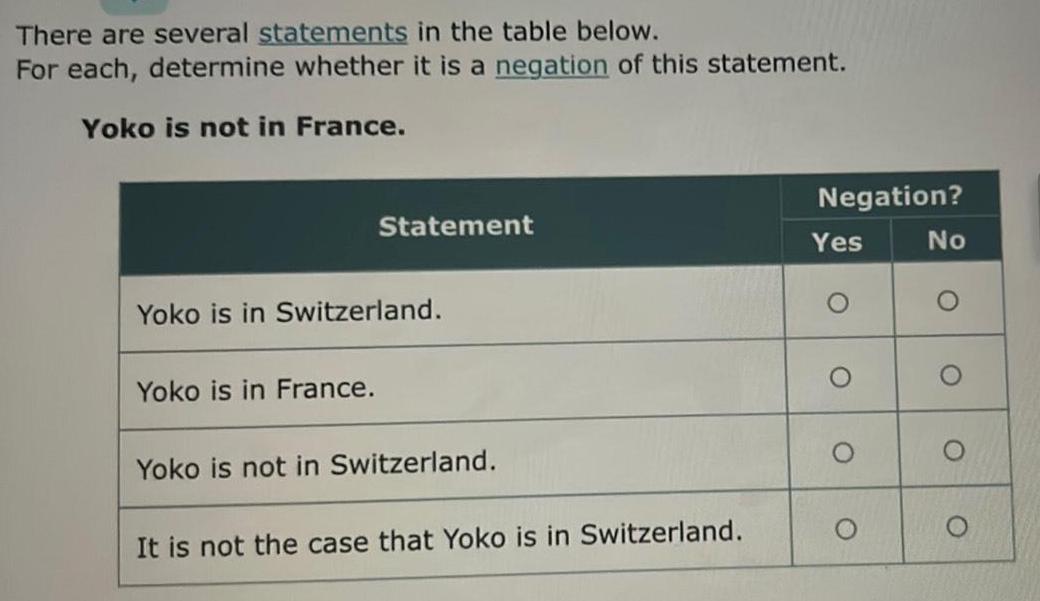 [ANSWERED] There are several statements in the table below For each - Kunduz