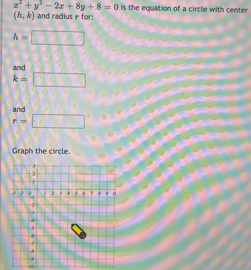 [ANSWERED] x y 2x 8y 8 0 is the equation of a circle with center h k - Kunduz