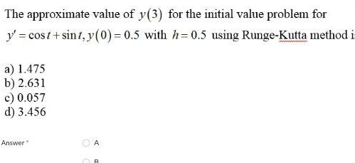 [ANSWERED] The approximate value of y 3 for the initial value problem - Kunduz