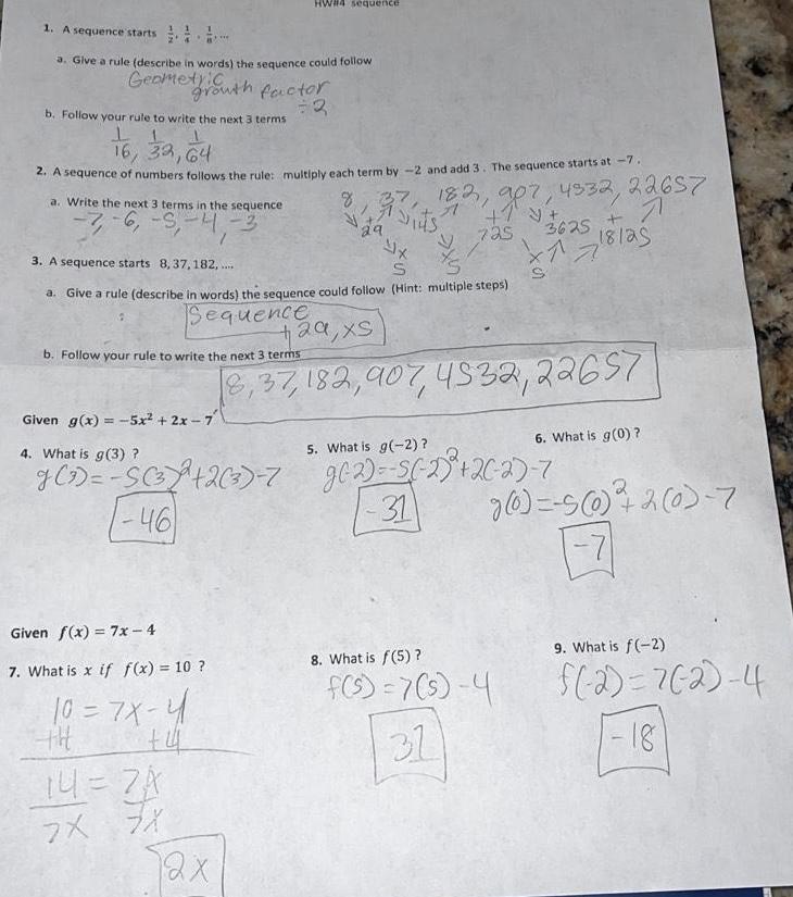 [ANSWERED] 1 A sequence starts a Give a rule describe in words the - Kunduz