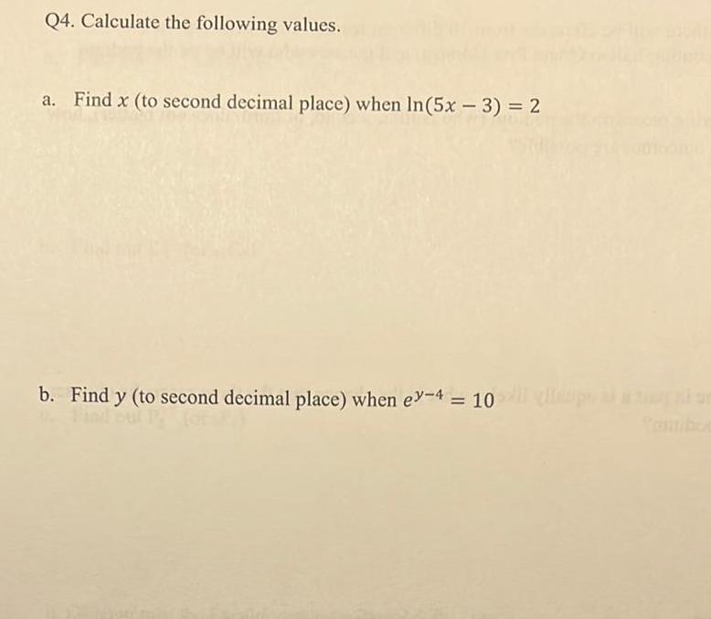 [ANSWERED] Q4 Calculate the following values a Find x to second decimal - Kunduz