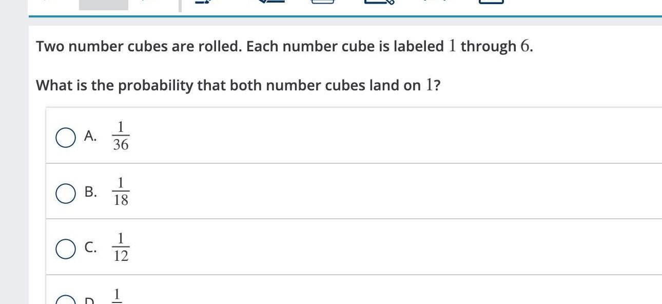 [ANSWERED] Two number cubes are rolled Each number cube is labeled 1 - Kunduz