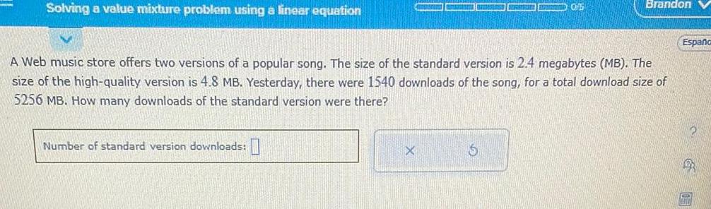 Answered Solving A Value Mixture Problem Using A Linear Equation Kunduz