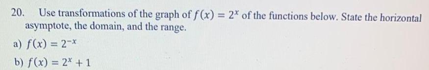 [answered] Use Transformations Of The Graph Of F X 2 Of The Functions Kunduz