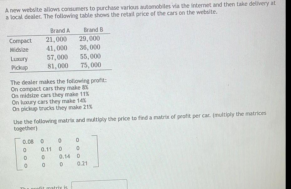 [ANSWERED] A new website allows consumers to purchase various - Kunduz