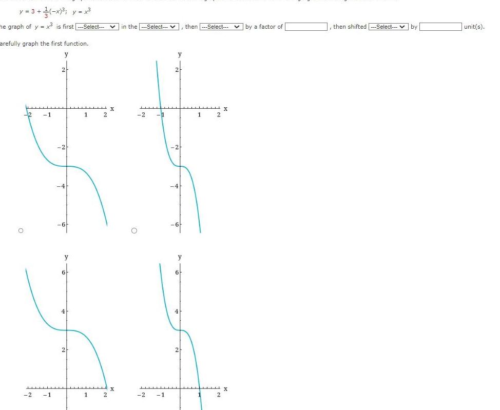 [ANSWERED] y 3 x y x ne graph of yx3 is first Select arefully graph the - Kunduz