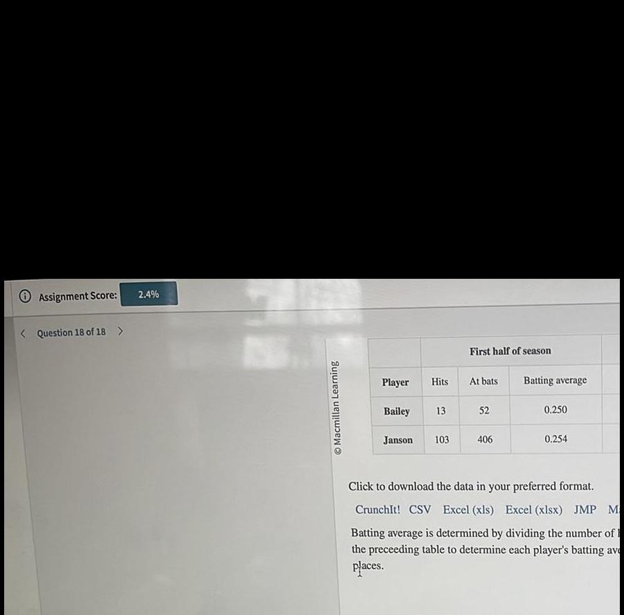[ANSWERED] Assignment Score Question 18 of 18 2 4 Macmillan Learning ...