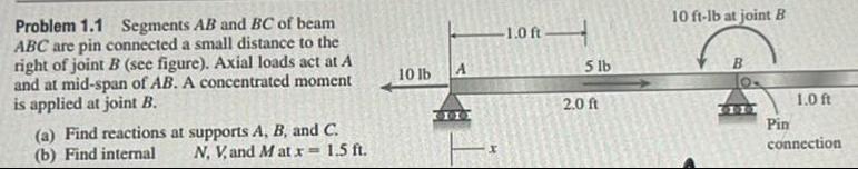 [ANSWERED] Problem 1 1 Segments AB and BC of beam ABC are... - Math - Others - Kunduz