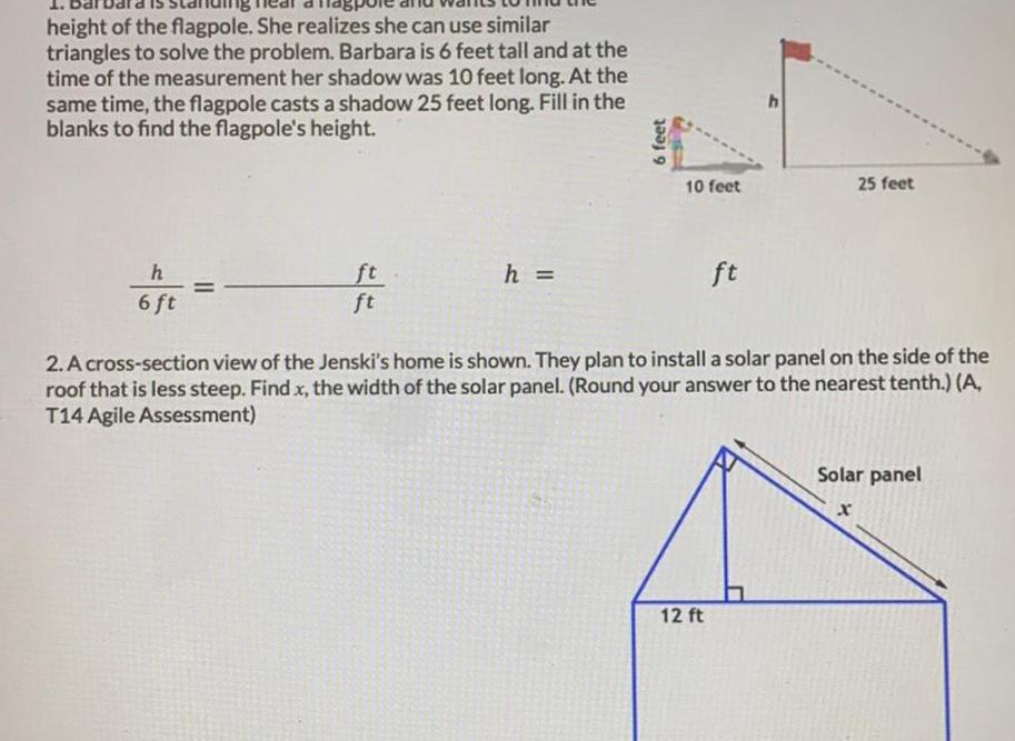 [ANSWERED] height of the flagpole She realizes she can use similar - Kunduz