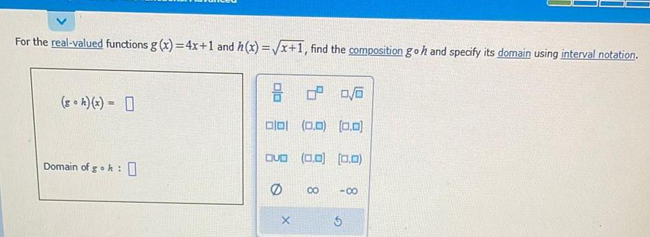 [ANSWERED] For the real valued functions g x 4x 1 and h x x 1 find the - Kunduz