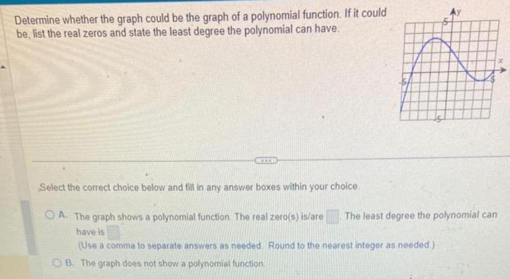 Answered Determine Whether The Graph Could Be The Graph Of A Kunduz