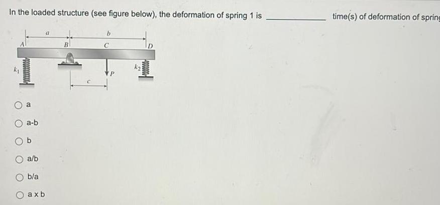 [ANSWERED] In the loaded structure see figure below the deformation of ...