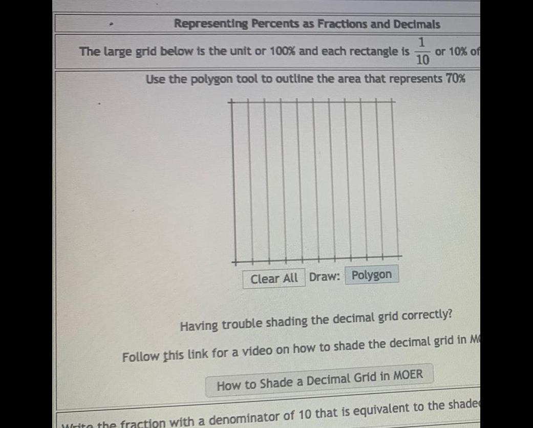 [ANSWERED] Representing Percents as Fractions and Decimals 10 The large ...
