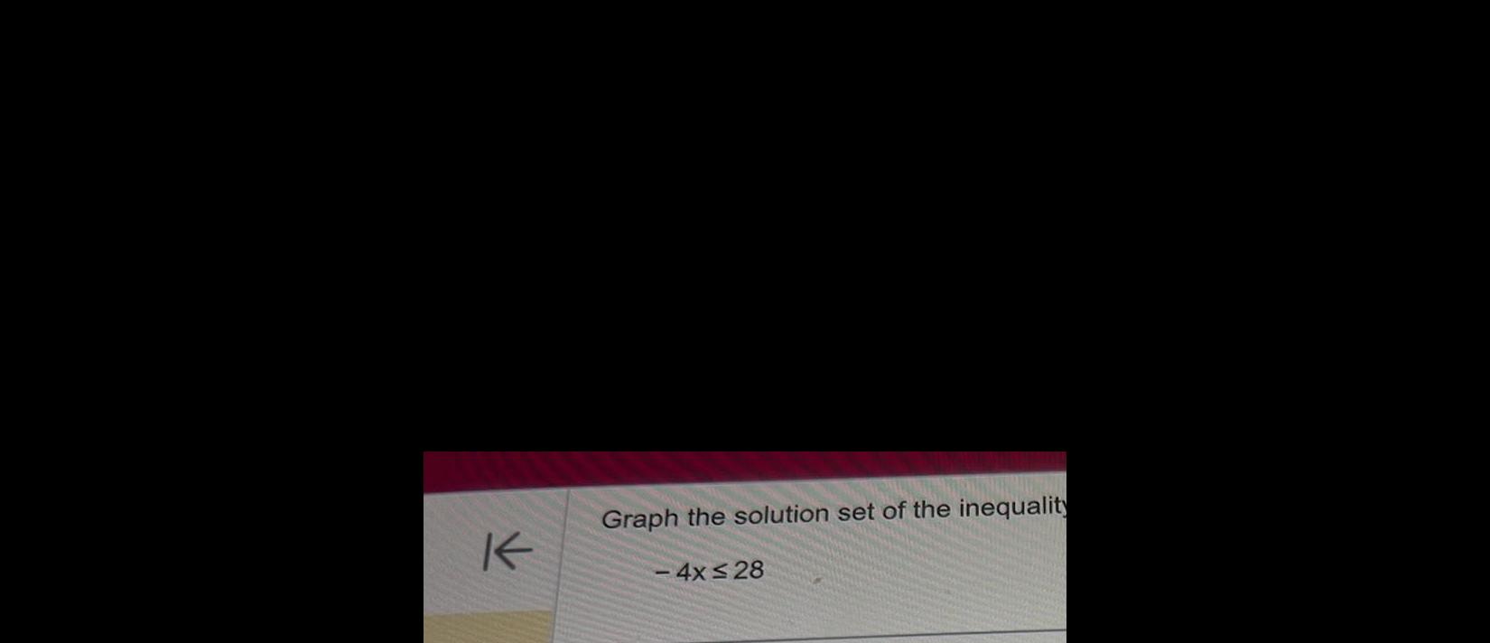 Answered K Graph The Solution Set Of The Inequality 4x 28 Kunduz