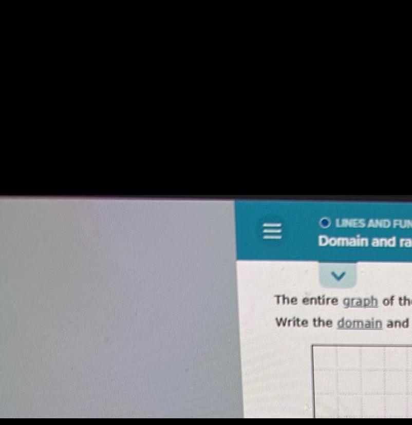 [ANSWERED] OLINES AND FUN Domain and ra The entire graph of the Write ...
