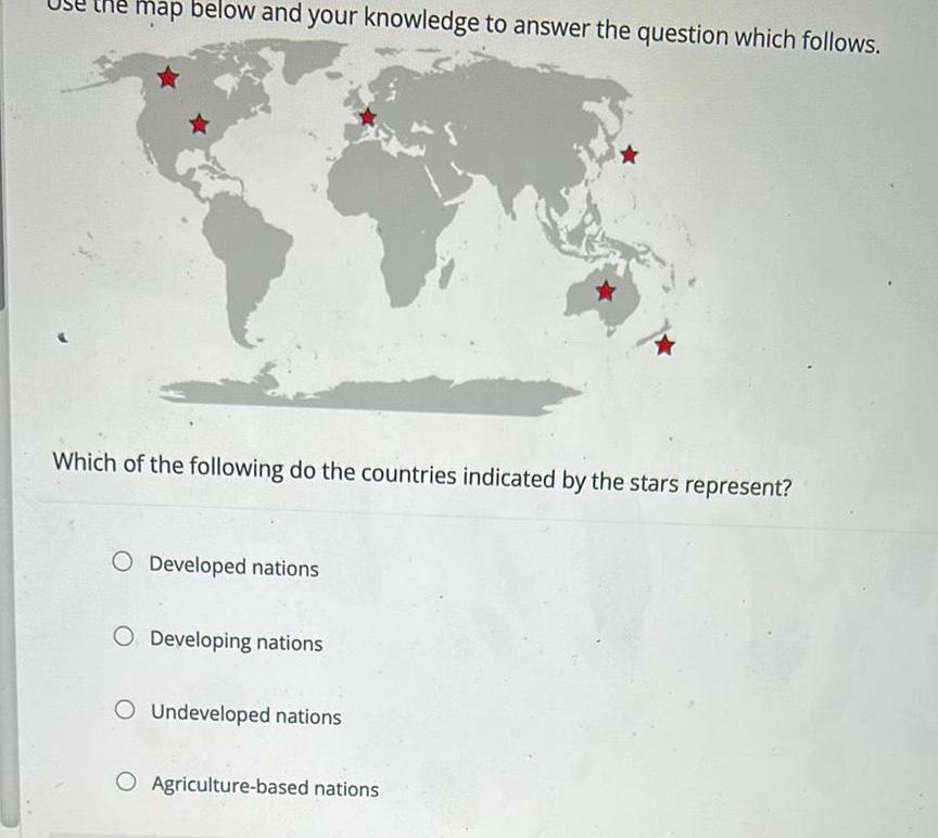 [ANSWERED] map below and your knowledge to answer the question which ...