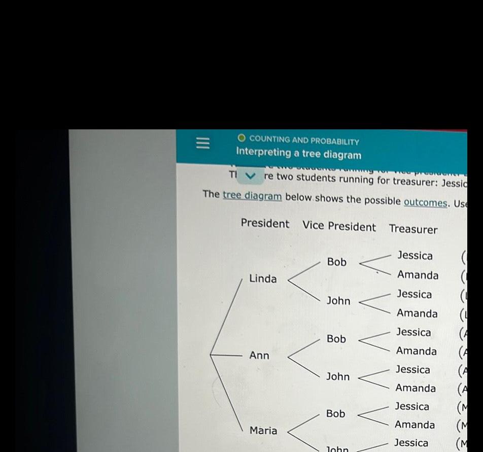 [ANSWERED] O COUNTING AND PROBABILITY Interpreting a tree diagram www - Kunduz