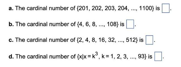 [ANSWERED] a The cardinal number of 201 202 203 204 1100 is b The - Kunduz