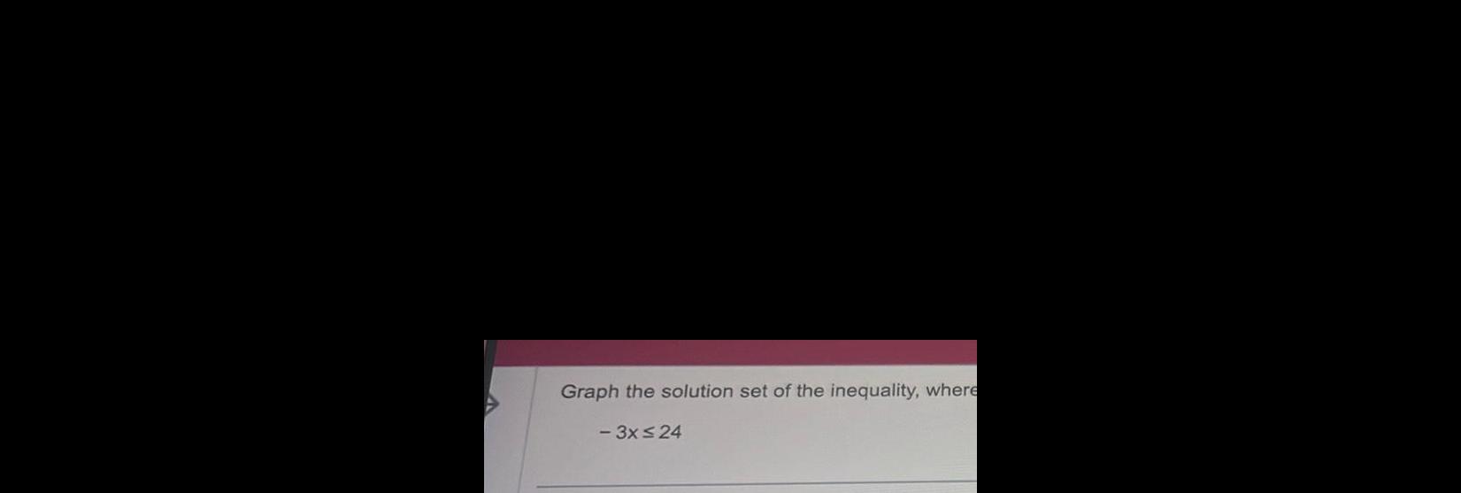 [ANSWERED] Graph the solution set of the inequality where 3x 24 - Kunduz