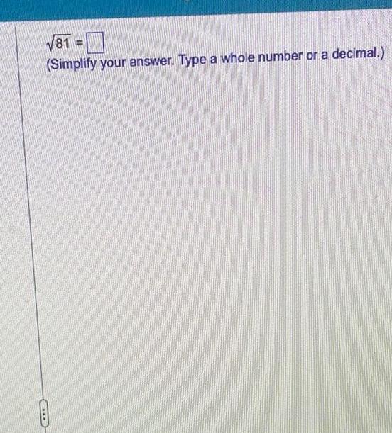 [ANSWERED] 81 Simplify your answer Type a whole number or a decimal GRE ...