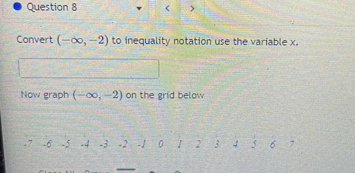 [ANSWERED] Question 8 Convert 00 2 to inequality notation use the - Kunduz