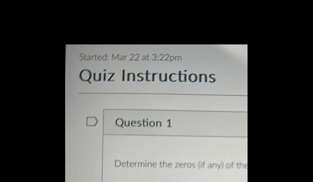 [ANSWERED] Started Mar 22 at 3 22pm Quiz Instructions Question 1 - Kunduz