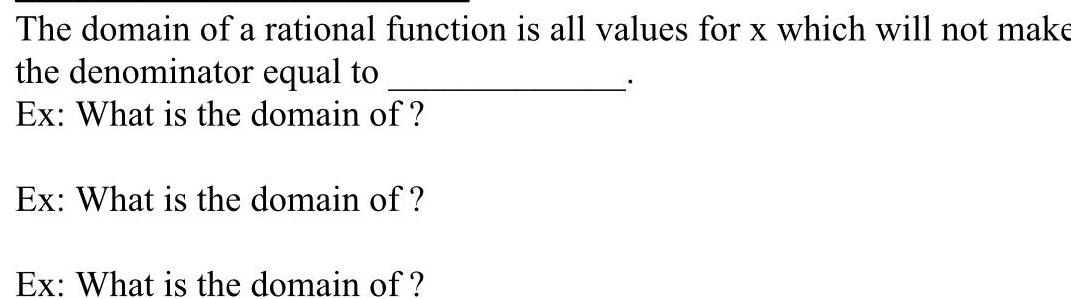 [answered] The Domain Of A Rational Function Is All Values For X Which Kunduz