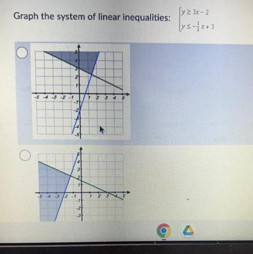 [ANSWERED] Graph the system of linear inequalities 2 1 3 y2 3x 2 ys x 3 ...