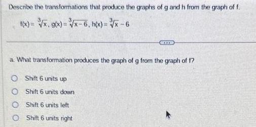[answered] Describe The Transformations That Produce The Graphs Of G Kunduz