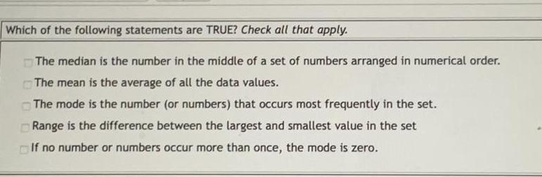 [ANSWERED] Which of the following statements are TRUE Check all that - Kunduz