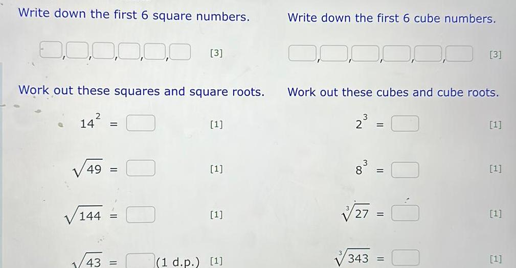 ANSWERED Write Down The First 6 Square Numbers Work Out Math ANSWERED Write Down The First 6 Square Numbers Work Out Math