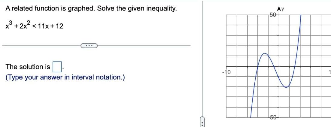 [ANSWERED] A related function is graphed Solve the given inequality x ...