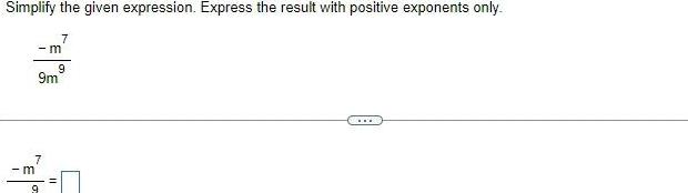 [ANSWERED] Simplify the given expression Express the result with - Kunduz