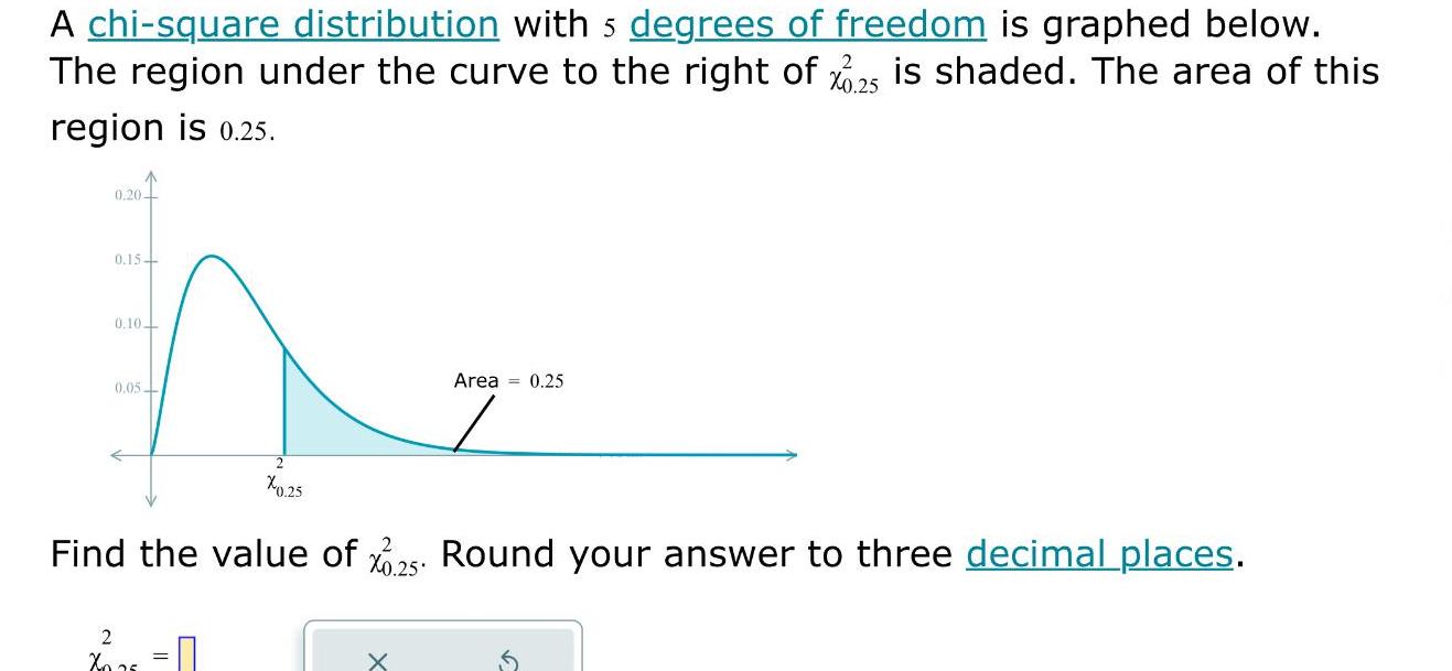 [ANSWERED] A chi square distribution with 5 degrees of freedom is - Kunduz