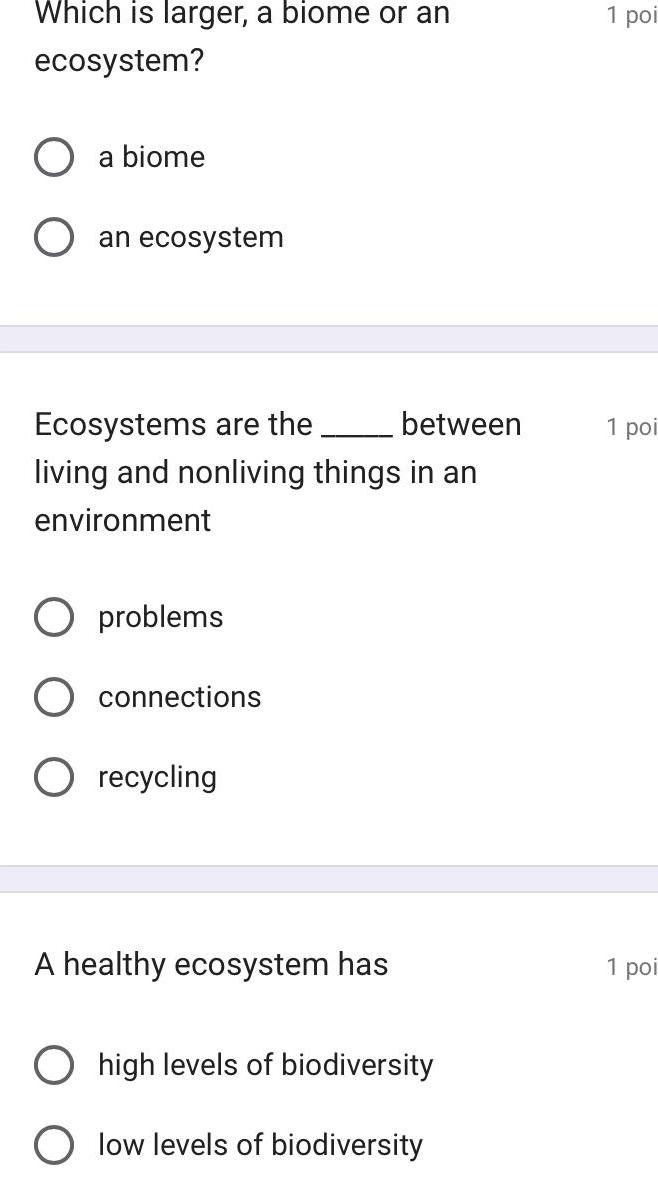 ANSWERED Which Is Larger A Biome Or An Ecosystem O A Biome O ANSWERED Which Is Larger A Biome Or An Ecosystem O A Biome O