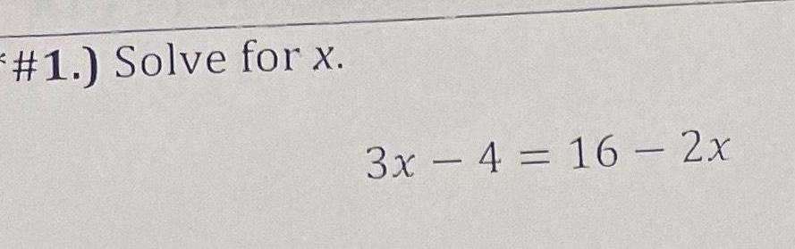 ANSWERED 1 Solve For X 3x4 16 2x Geometry answered-1-solve-for-x-3x4-16-2x-geometry
