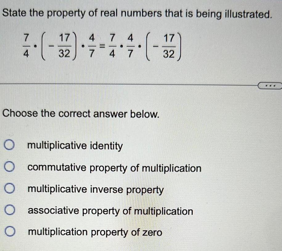 Inverse Property Of Multiplication